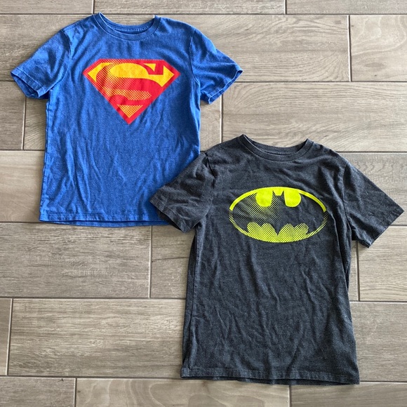GAP | Shirts & Tops | Gap Kids Boys Superman Batman Dc Superhero Shirts Twins Set Of 2 | Poshmark